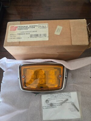 federal signal led cycle light760003-022 amber motorcycle light | eBay
