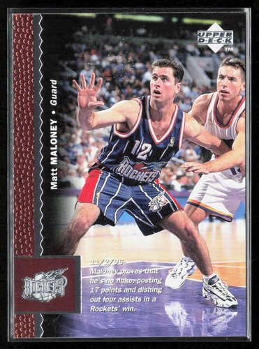 1996-97 Upper Deck Matt Maloney RC Houston Rockets #226 | eBay