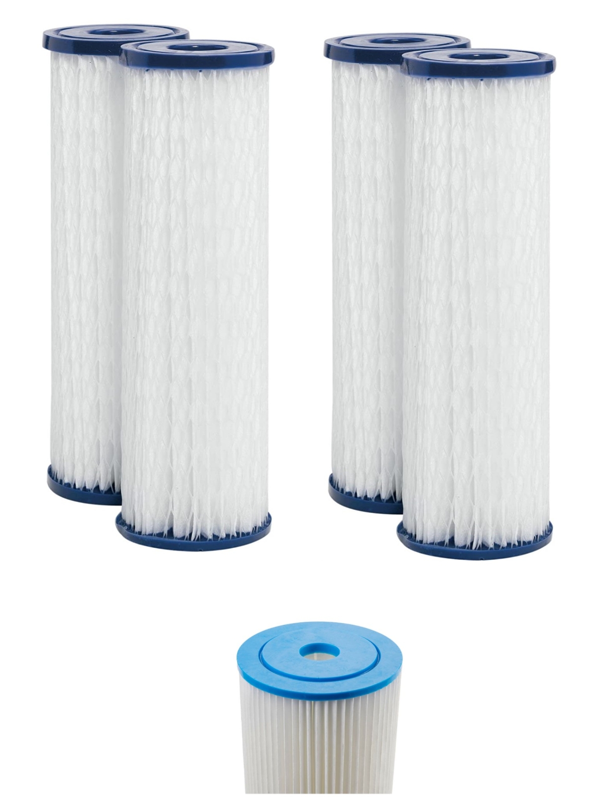 Pleated Poly Sediment Water Filter Cartridge Standard 2.5x10" 20 Micron ...