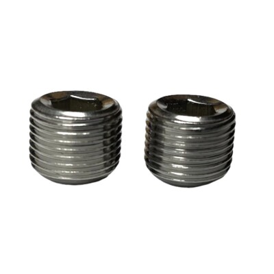 2 pieces M12X1.0 Male Stainless Steel Hex Set Screw Pipe Block Off Plug ...