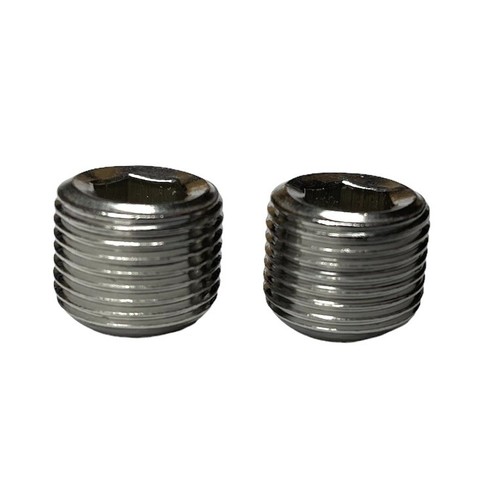 2 pieces M12X1.0 Male Stainless Steel Hex Set Screw Pipe Block Off Plug ...