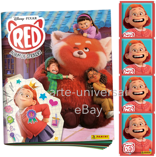 Album + 25 packs TURNING RED Panini Stickers & Card Collection 2022 ...