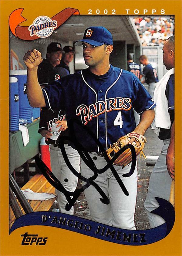 D'Angelo Jimenez autographed Baseball Card (San Diego Padres) 2002 ...