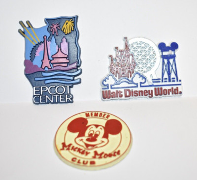 Lot of 3 vtg Fridge Magnets Disney World Epcot Center Mickey Mouse Club ...