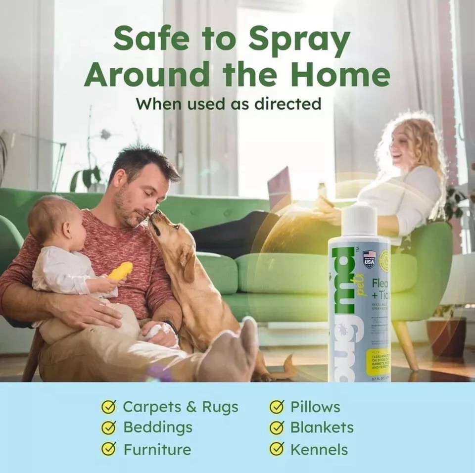 BugMD Flea and Tick Spray (2 Pack) - Flea and Tick Formula for Dogs ...