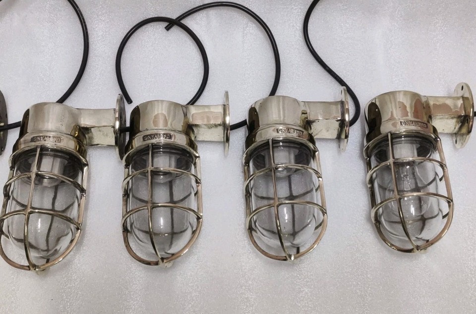 OUTDOOR STYLE MARINE SOLID BRASS WALL SWAN WALL SCONCE LIGHT FIXTURE ...