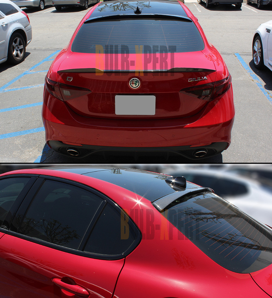FOR 17-2022 ALFA ROMEO GIULIA QUADRIFOGLIO CARBON FIBER REAR WINDOW ...