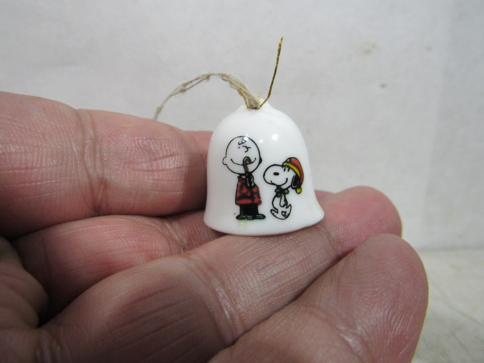 Vintage 1958 Miniature Charlie Brown Snoopy Peanuts Bell Christmas ...