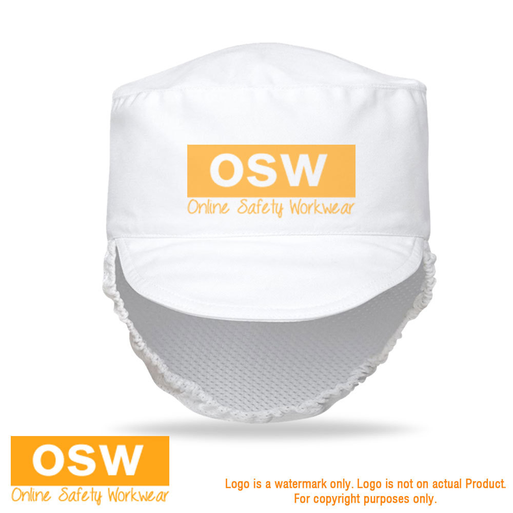 5 X WHITE CHEF RESTAURANT FOOD PREP PREPARATION HAT WITH FITTED HAIR ...