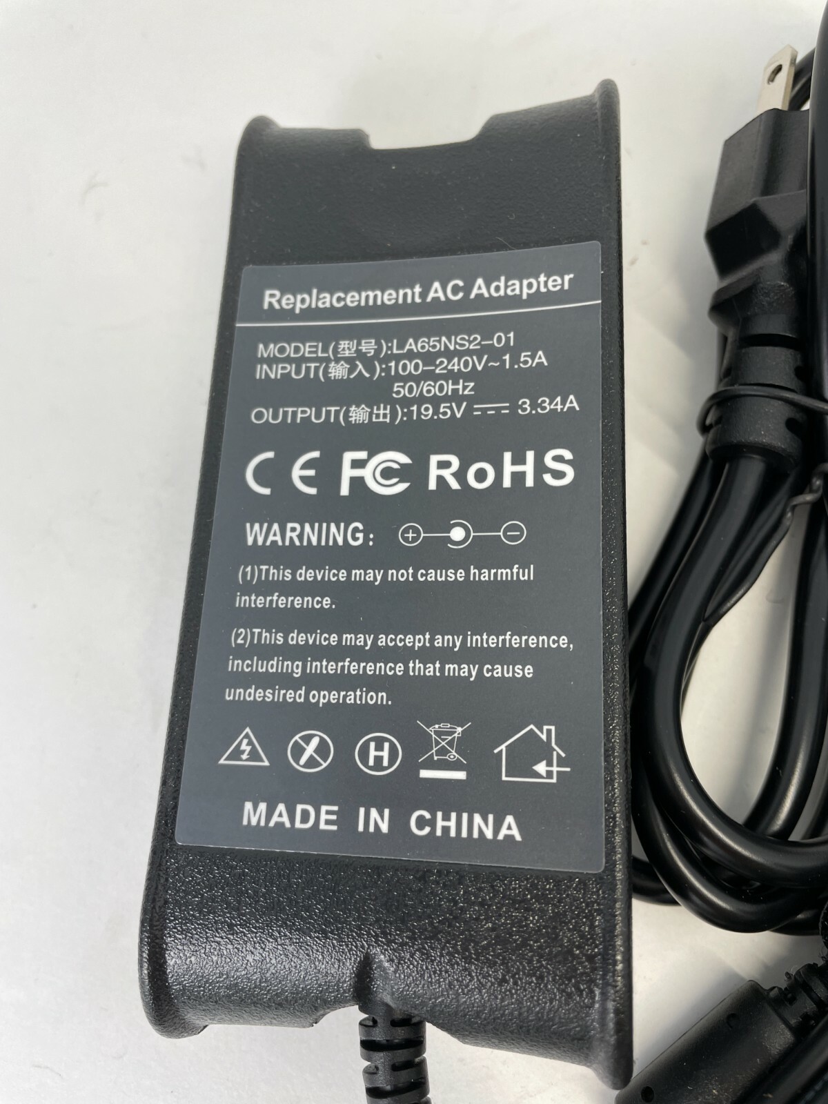 Denaq Dell Laptop Charger Adapter Power Supply LA65NS2-01 PA-1650-02D2 ...