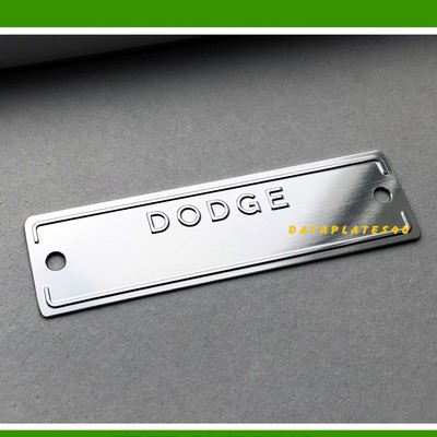DODGE PLATE CAR TRUCK DATA TAG | eBay