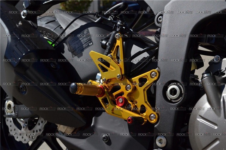 For NINJA ZX6R 09-18 Rear Set Footpeg Foot Rest Brake Shift Pedal Lever ...