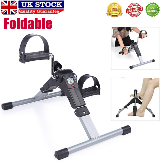 Folding Exercise Bike Leg Arm Pedal Exerciser Home Gym Workout Cardio ...