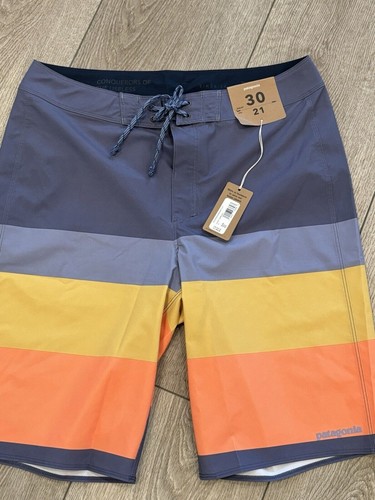 Patagonia Hydropeak Board Shorts Mens Size 30 The Point Blue Orange | eBay