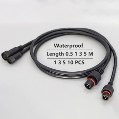 3 Pin Waterproof Extension Cable Connector Male Female Outdoor Led ...