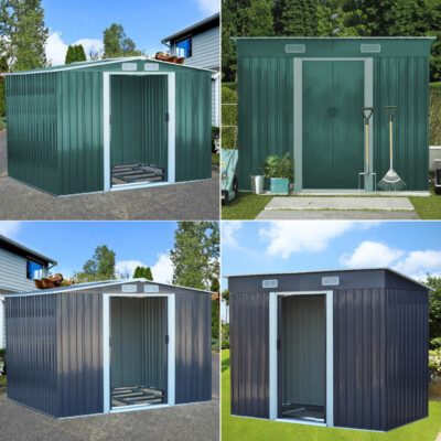 3X5 4X6 6X8 8X8 10X8ft Metal Shed Garden Outdoor Tool Storage Container ...