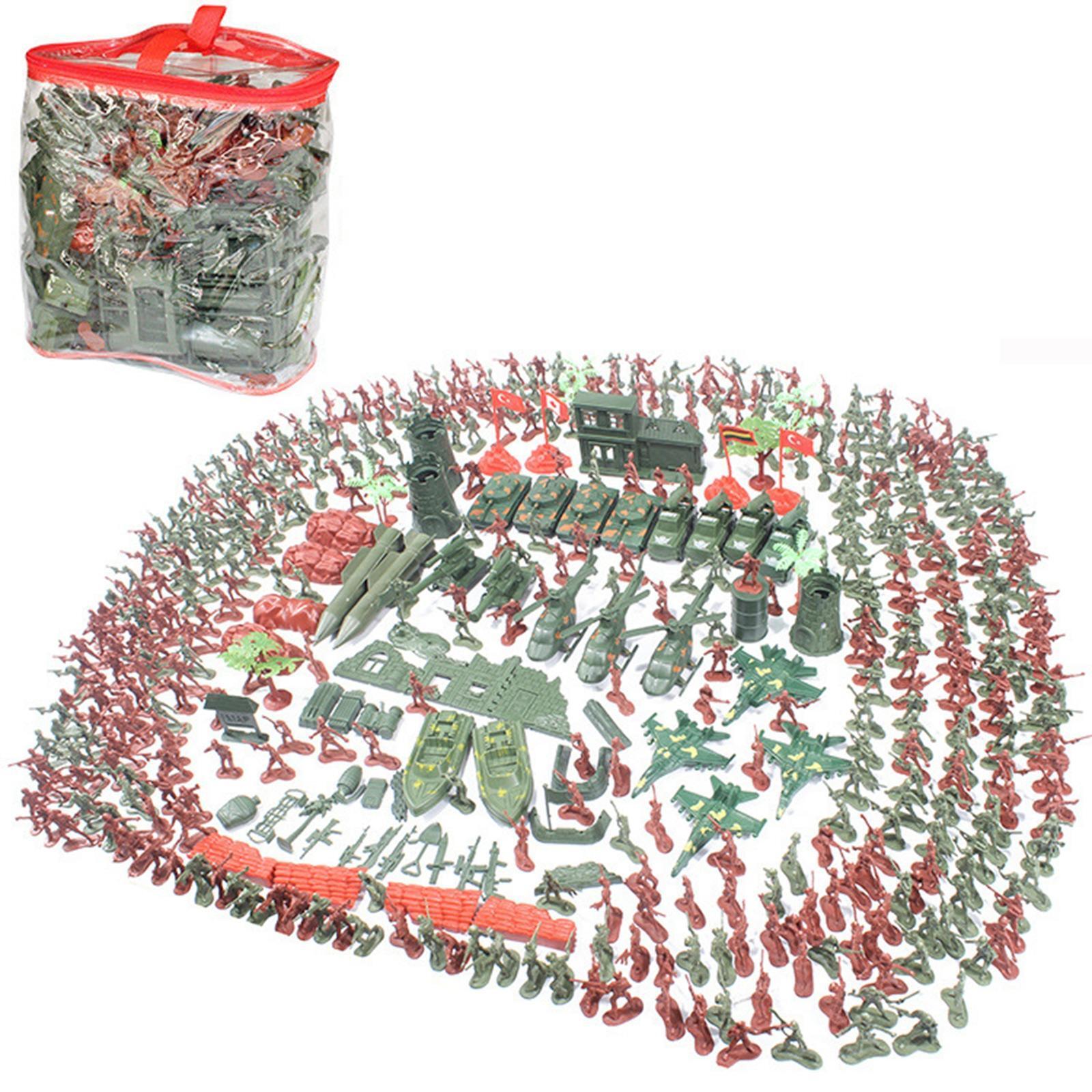 Army Men Action Figures Battle Carrying Case Playset with Map for ...