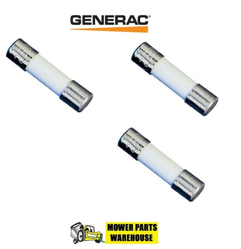 3 NEW GENUINE OEM GENERAC 10000005117 FUSES 6.3A 250VAC 5MMX20MM 6.3 ...