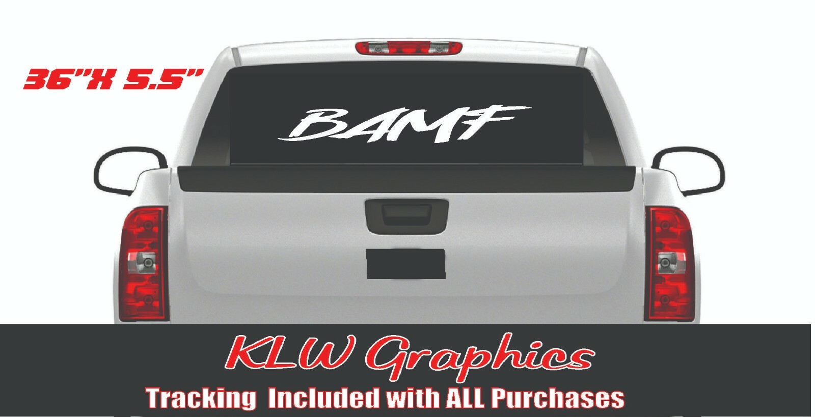 BAMF Decal Sticker Banner Turbo Diesel Truck 6.6L 5.3L Boost JDM Funny ...