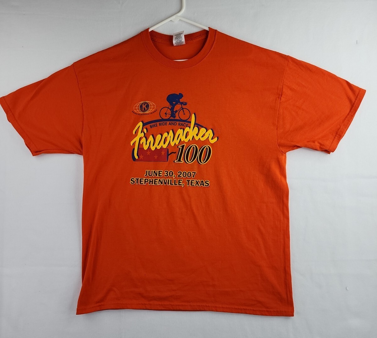 Vintage 2007 Firecracker 100 Bicycle Ride Race logo M… - Gem