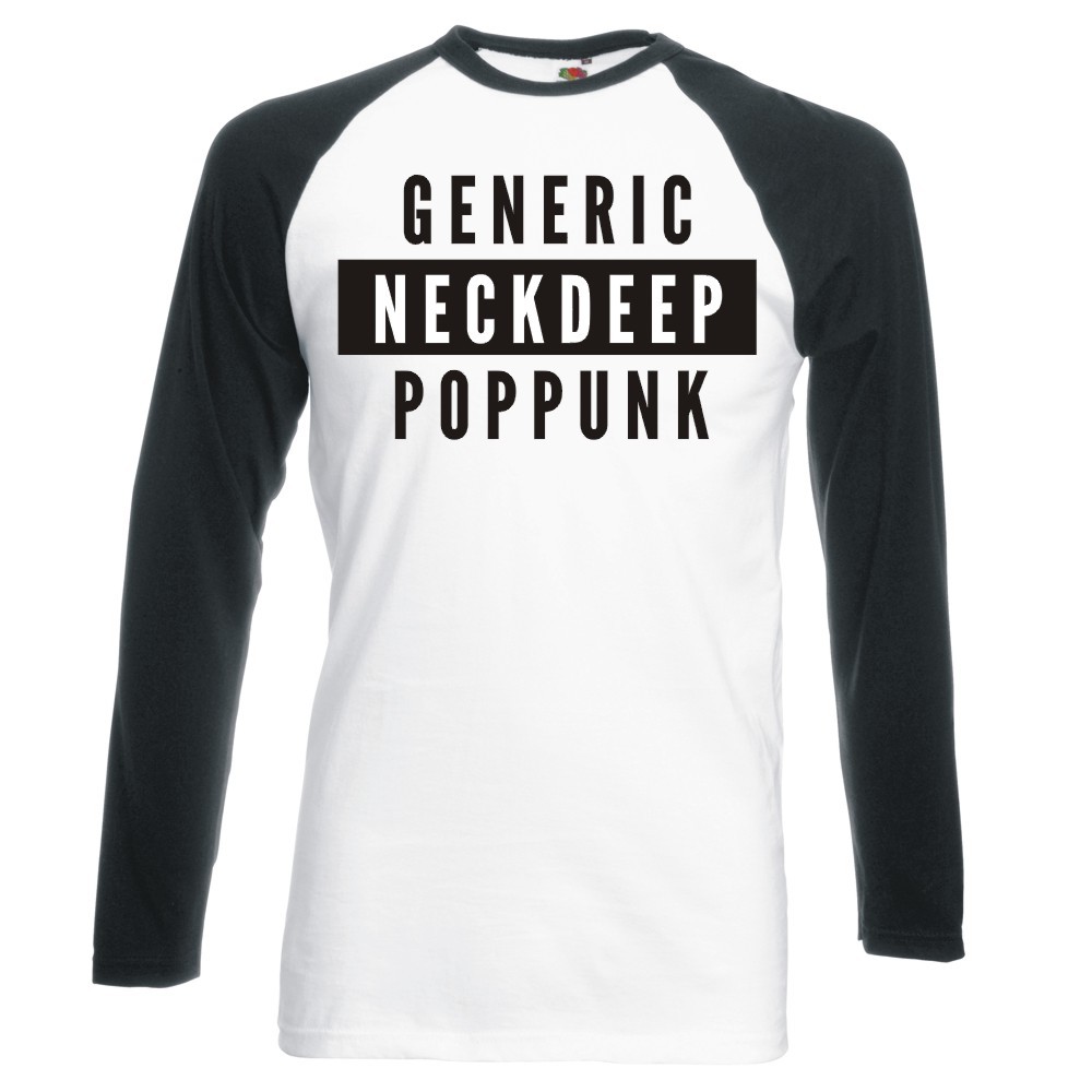 NECK DEEP "GENERIC POP PUNK" RAGLAN LONGSLEEVE BASEBALL T-SHIRT | eBay