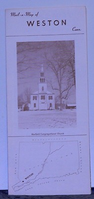 1961 Mail-a-Map Street Map of Weston Connecticut with Local Advertising ...