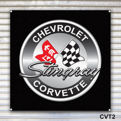 Corvette Stingray Banner Sign Wall Art | eBay
