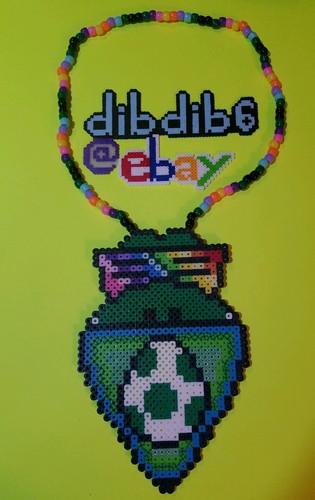 Yoshi gangster kandi perler necklace Nintendo Mario rave EDC PLUR | eBay