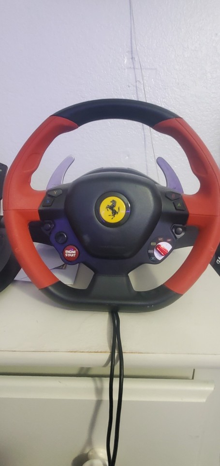 Thrustmaster Ferrari 458 Spider Racing Steering Wheel and Pedals for ...