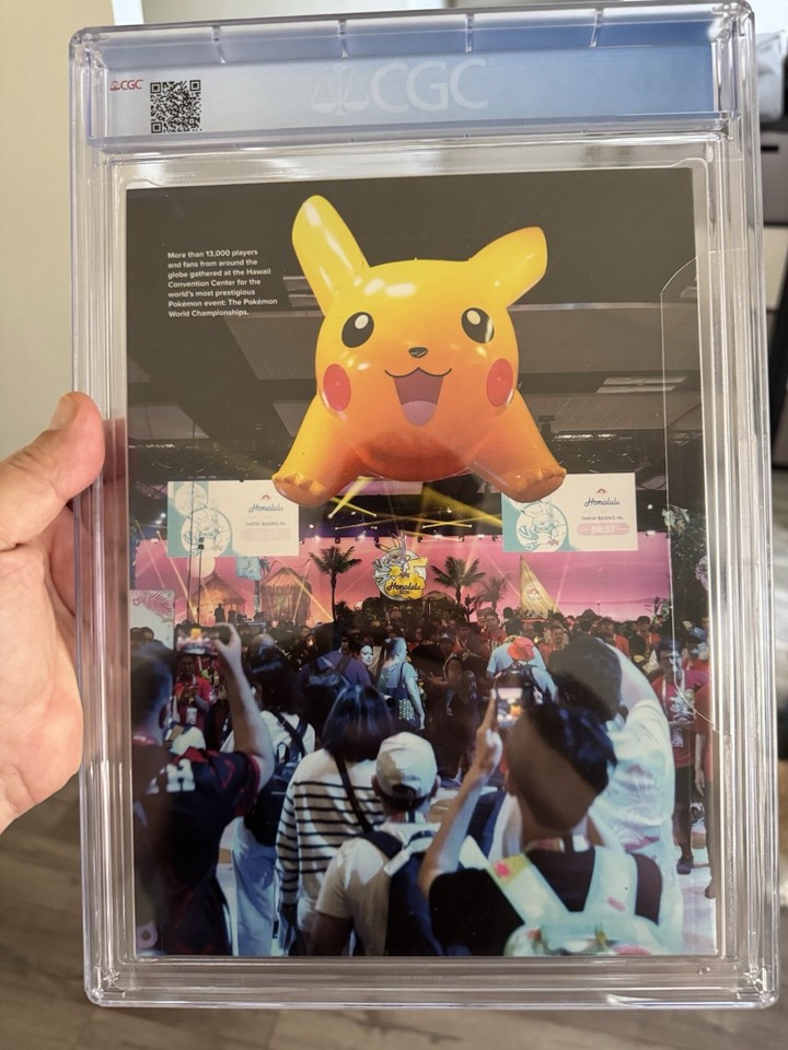 POKÉMON FIRST PRINT ! PIKACHU 🔥COVER GRADED CGC 9.6 MINT POP 2 | eBay