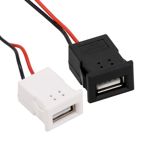 USB Female Power Connector for USB Charging Port with Cable Terminals ...
