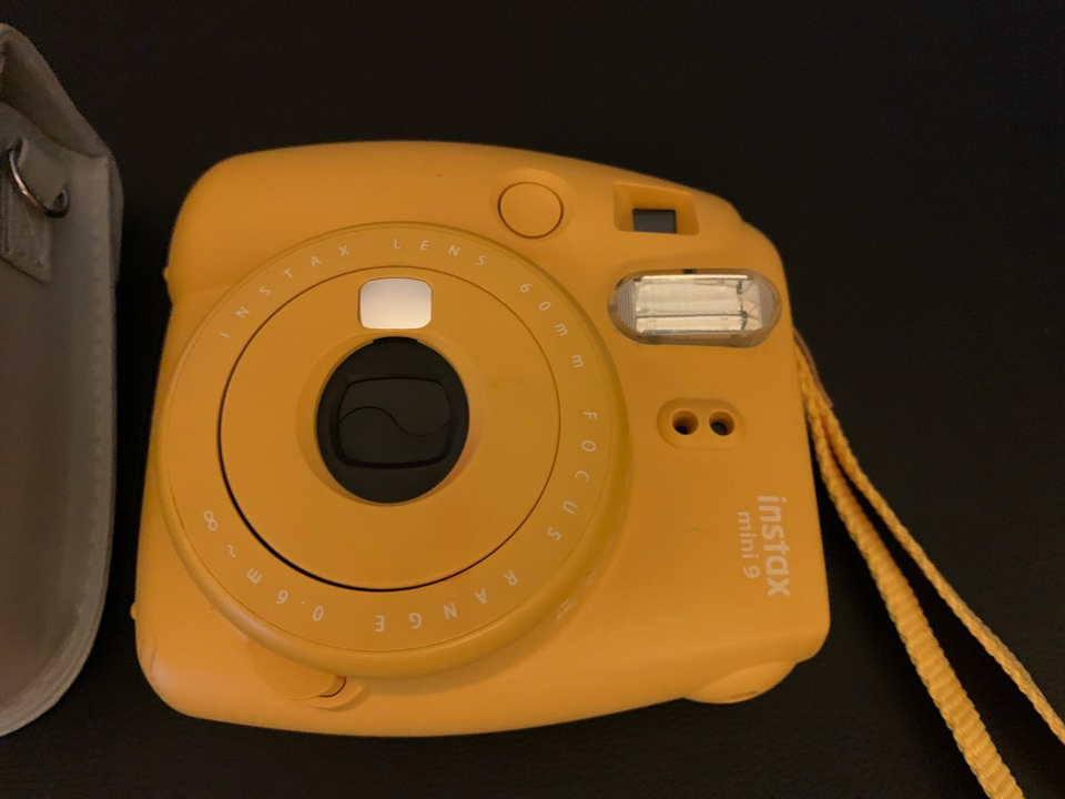 Fuji Instax Mini 9 Fujifilm Instant Film Yellow Camera w/ Case NEW ...