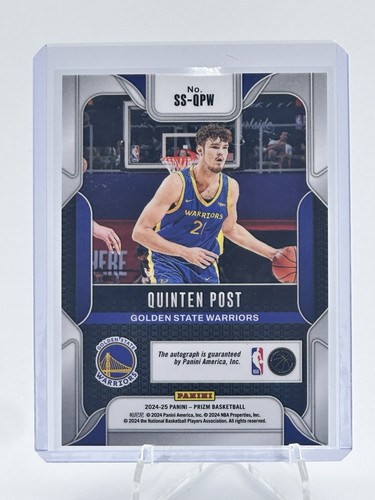 2024-25 Panini Prizm - Sensational Signatures Quinten Post #SS-71 (AU ...