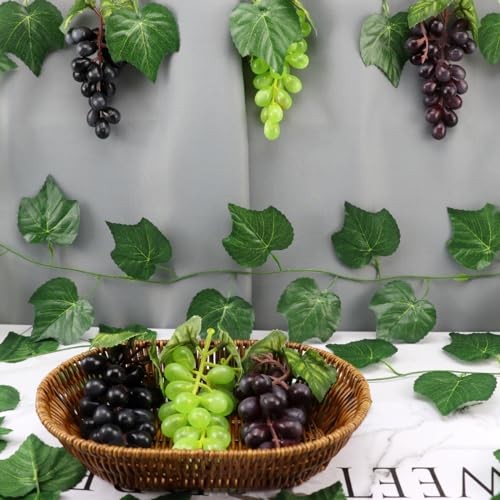 Artificial Grapes 6 Bunches with 3 Strands Fake Grape Vines Hanging ...