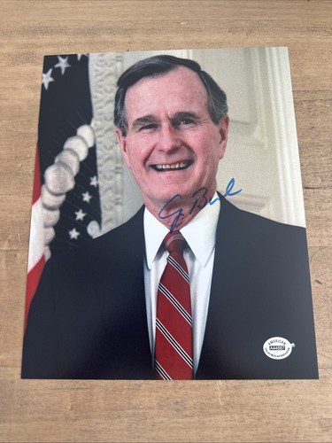 US President 41 George H W Bush 8x10 Photo Signed COA Hologram | eBay