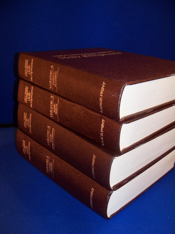 1984 LARGE Print 4 Vol New World Translation BIBLE Watchtower Jehovah's ...