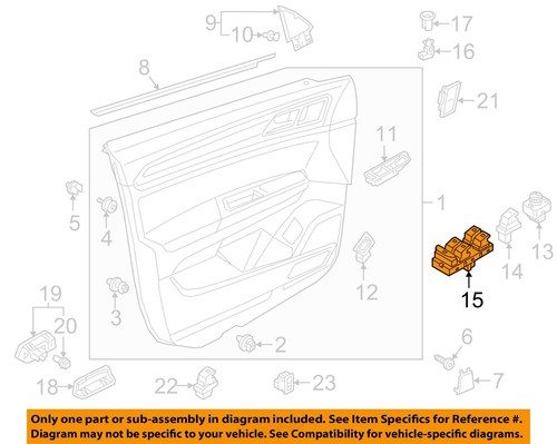 VW VOLKSWAGEN OEM 16-17 GTI Front Door-Window Switch Left 5G0959857EWZU ...