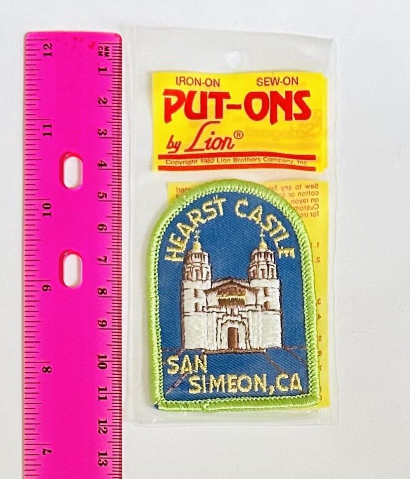 Vintage Hearts Castle San Simon California Iron On Patch Embroidered | eBay