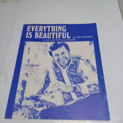 Vintage Sheet Music Everything is Beautiful -Ray Stevens E5 | eBay ...