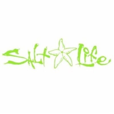 Salt Life Decal - 12" Medium Surface Mount Sticker - Star Fish - Lime ...