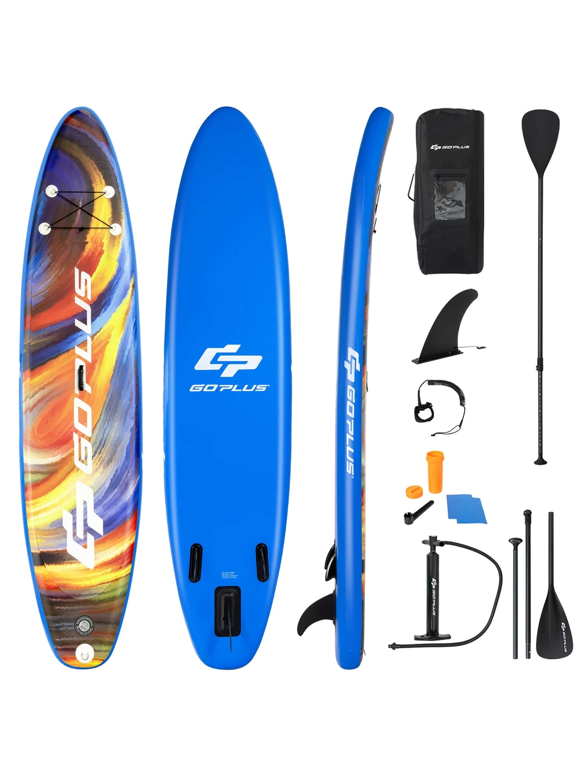 11' Inflatable Stand Up Paddle Board SUP Surfboard with Pump Aluminum ...