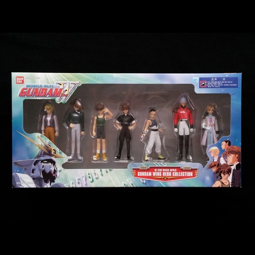 Bandai Mobile Suit Gundam Wing Hero Collection 7-Figures Pilots Set Toy ...