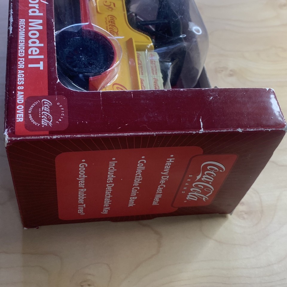 Gearbox Coca Cola Ford Model T Delivery Truck Bank Die Cast Yellow BOX ...