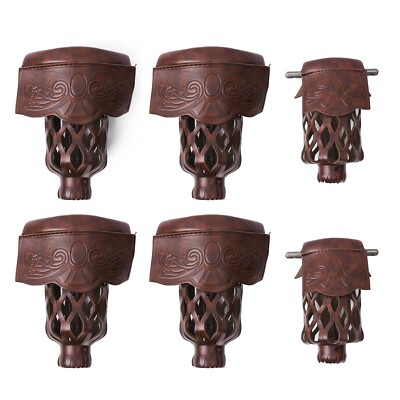 Set of 6 PU Leather Billiard Pool Table Pockets. Replacement Web Drop ...