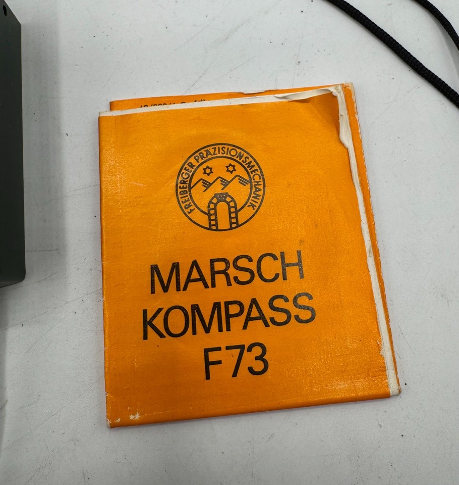 Vintage East German F73 Field Compass Set Kit w/ Manual & Leather Case ...