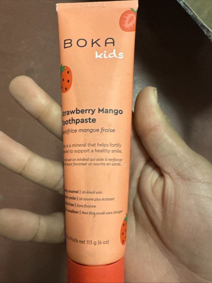 Boka Flouride Free Kids Toothpaste Nano Hydroxyapatite Strawberry Mango ...