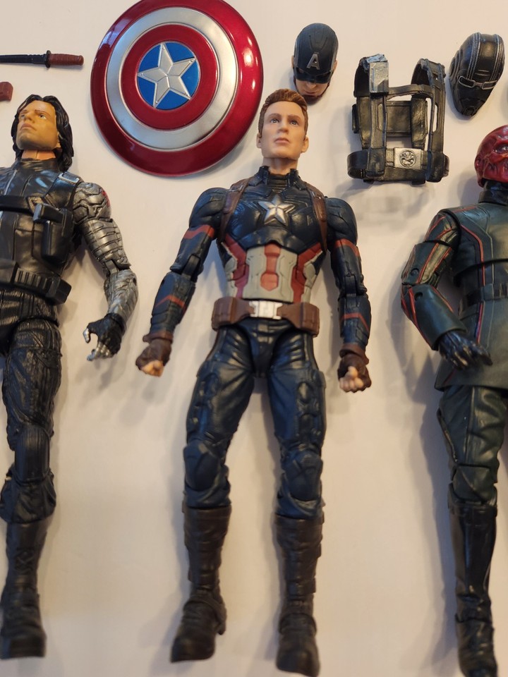 Marvel Legends MCU Lot - Captain America, Winter Soldier, Red Skull ...