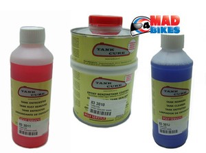 Tank Cure Fuel Petrol Tank Restoration Kit, Cleaner, De Rust & Epoxy ...