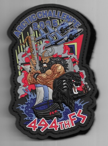 USAF PATCH 494 FIGHTER SQ ARTIC 25 RAF LAKENHEATH US AIR FORCE SQUADRON ...