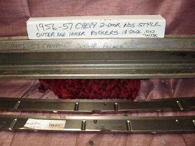 1956 1957 Chevy NOS Style 2 Door Rocker Panel Four Piece Set Inner and ...